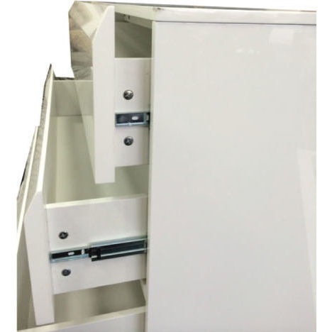 5 Draw Handleless Chest of Drawers in Gloss White | Buy Furniture